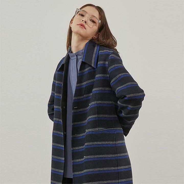 Colombo Coat_BLACK STRIPE - HAGO(하고)