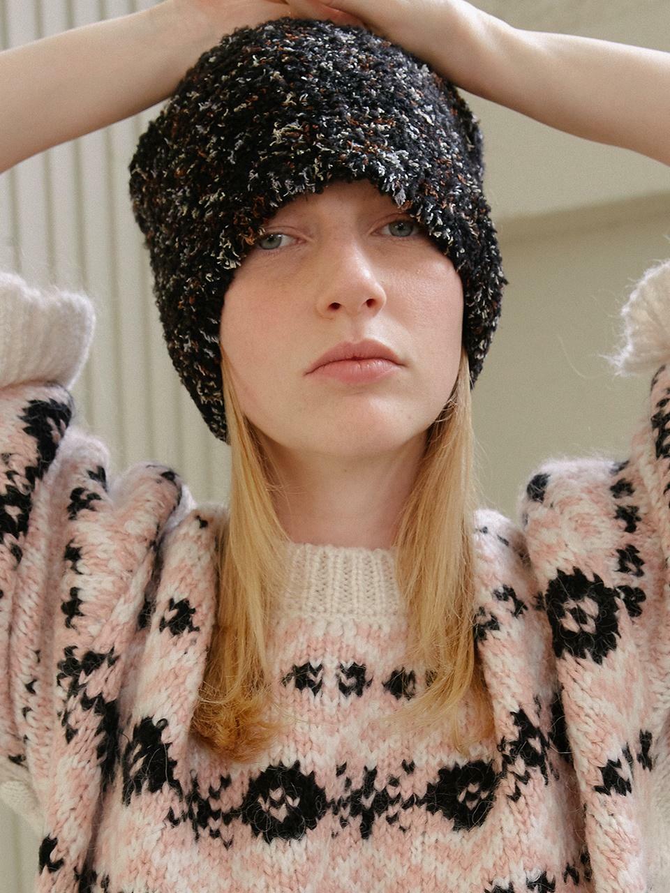 PEBBLE KNIT HAT_NIGHT - HAGO(하고)