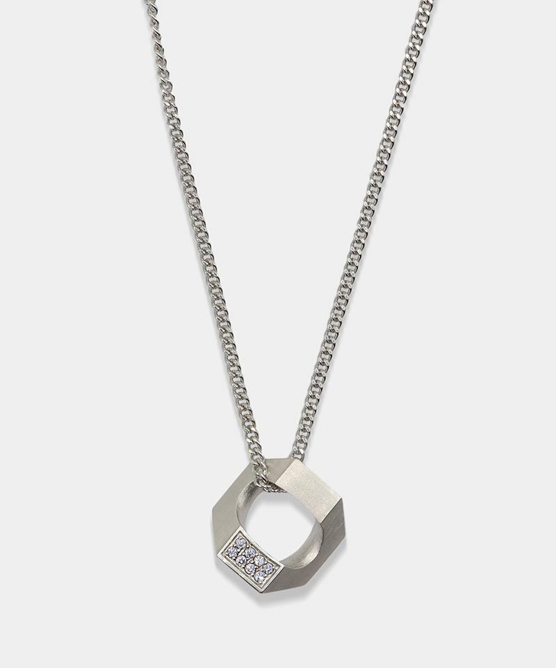 Cubic chain necklace_white (925 silver) - 하고(HAGO)