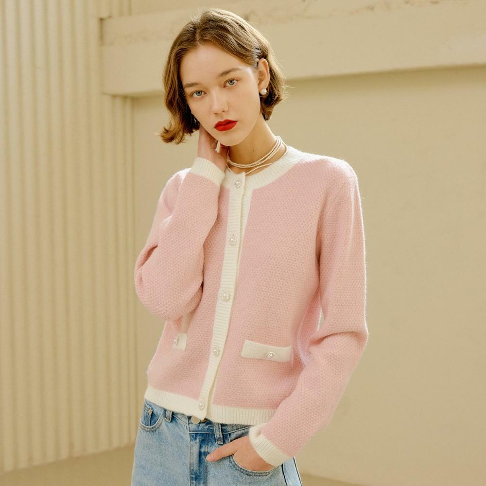 PINK SELLA TWEED CARDIGAN - HAGO(하고)