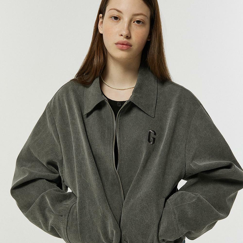 STRING CROP COTTON JUMPER (GREY) - HAGO(하고)