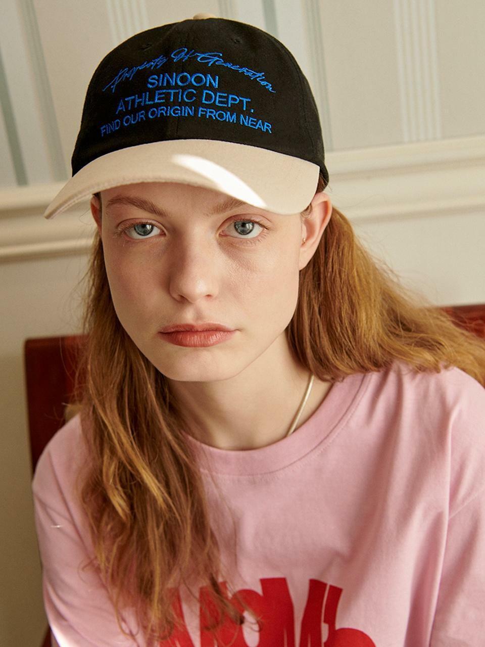 SINOON ATHLETIC LOGO CAP_BLACK - HAGO(하고)