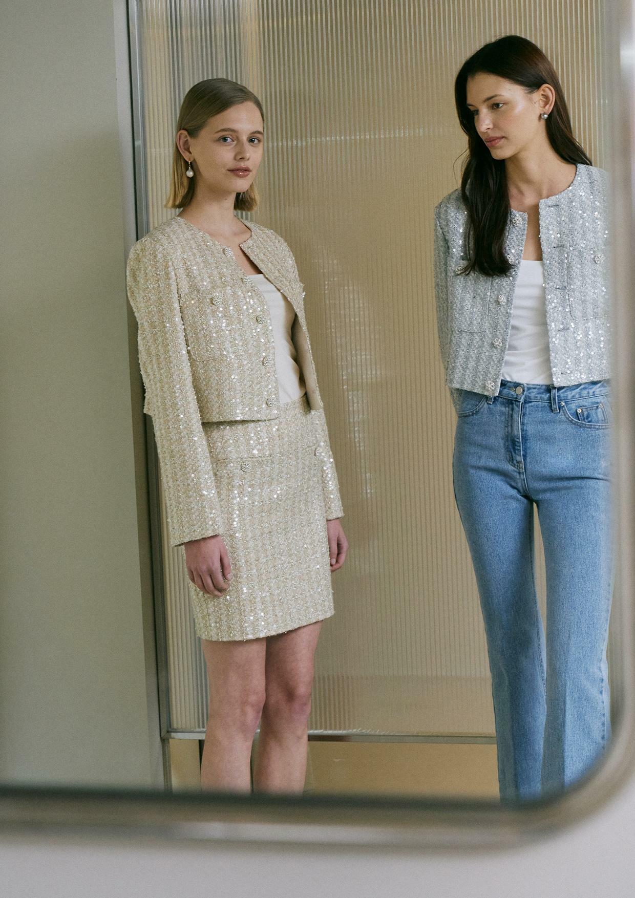 Tweed Spangle Jacket - HAGO(하고)