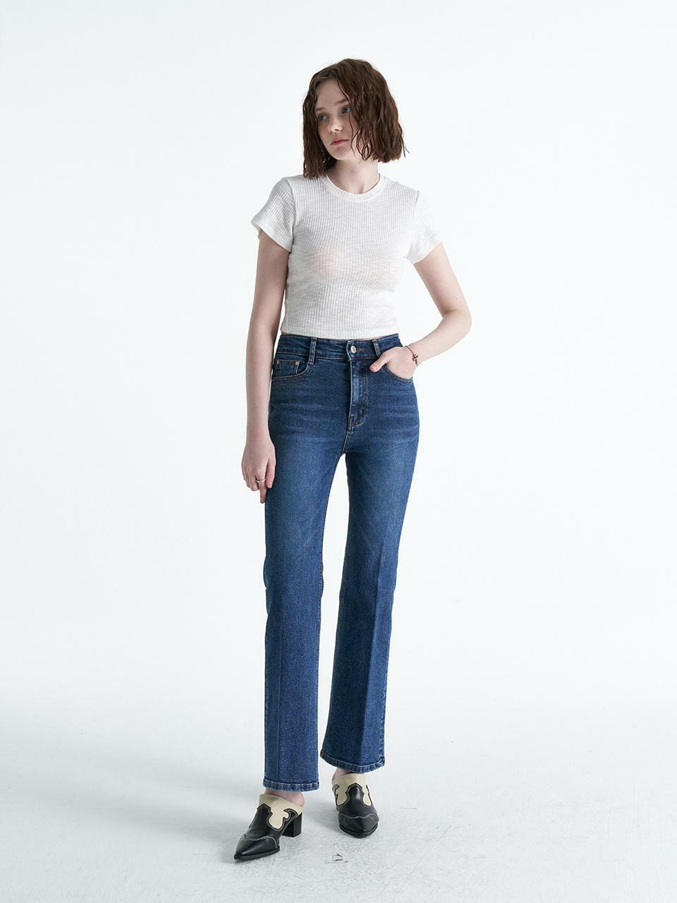 SLIM SPAN BOOTSCUT PT_DARK INDIGO - 하고(HAGO)