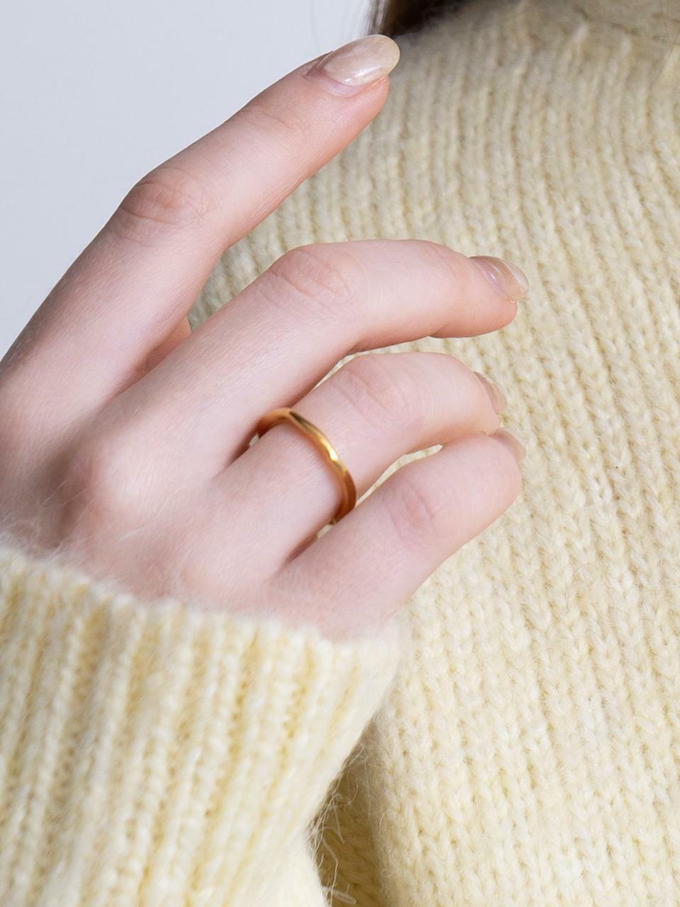 [써지컬스틸] DC023_CHIxSCLT Gold wave ring - HAGO(하고)