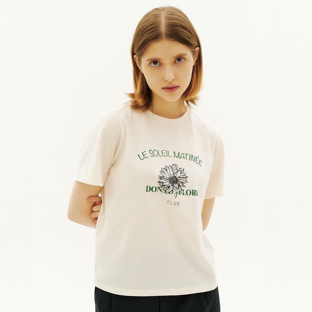 Linen GMT Flower Standard Short T-shirt[O/WHITE - HAGO(하고)