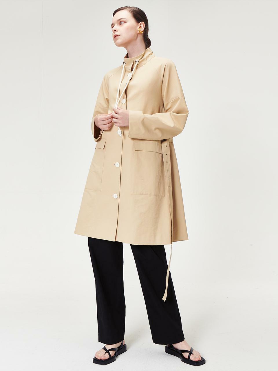 COLLAR STRING COAT_BEIGE - 하고