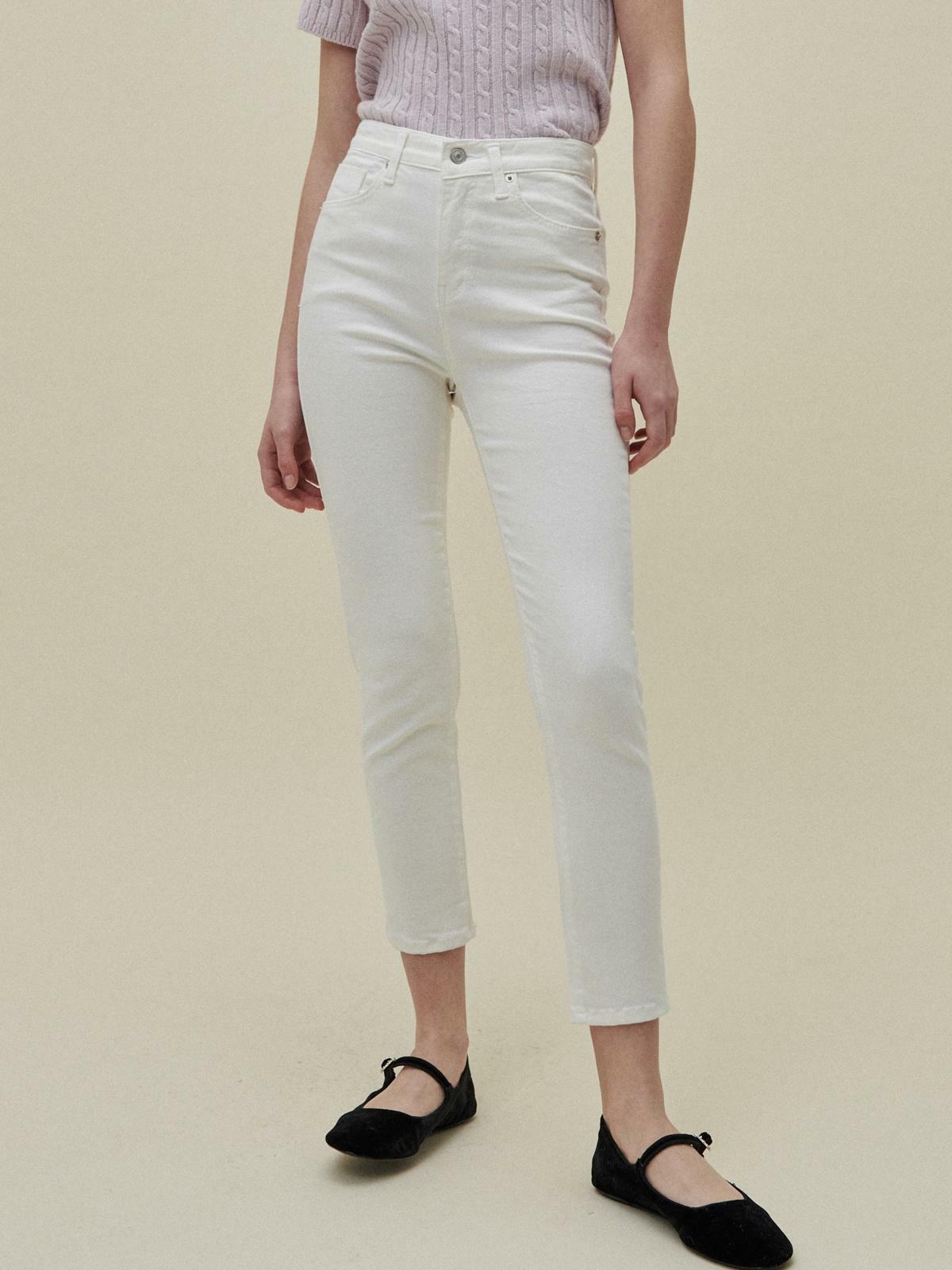 Ivy Stretch Slim Pants_Ivory - HAGO(하고)