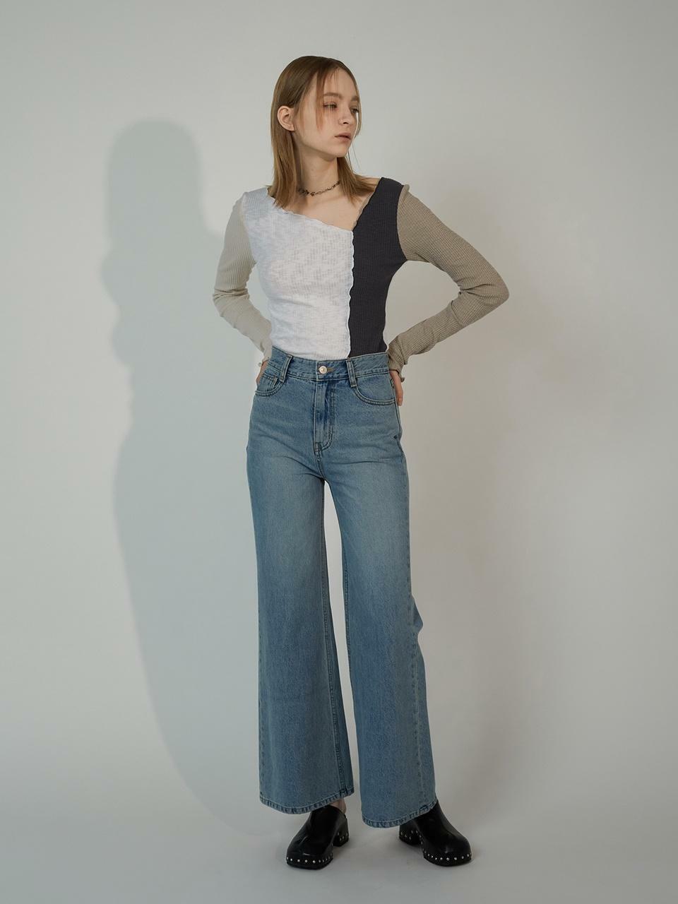 WIDE BOOTSCUT DENIM PT_MEDIUM INDIGO - HAGO(하고)