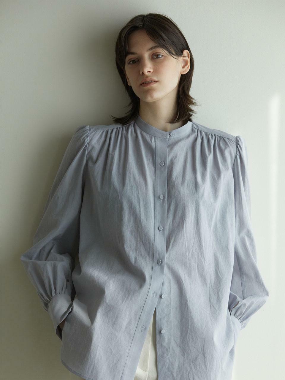 MORRISON BLOUSE (DUSTY BLUE) - HAGO(하고)
