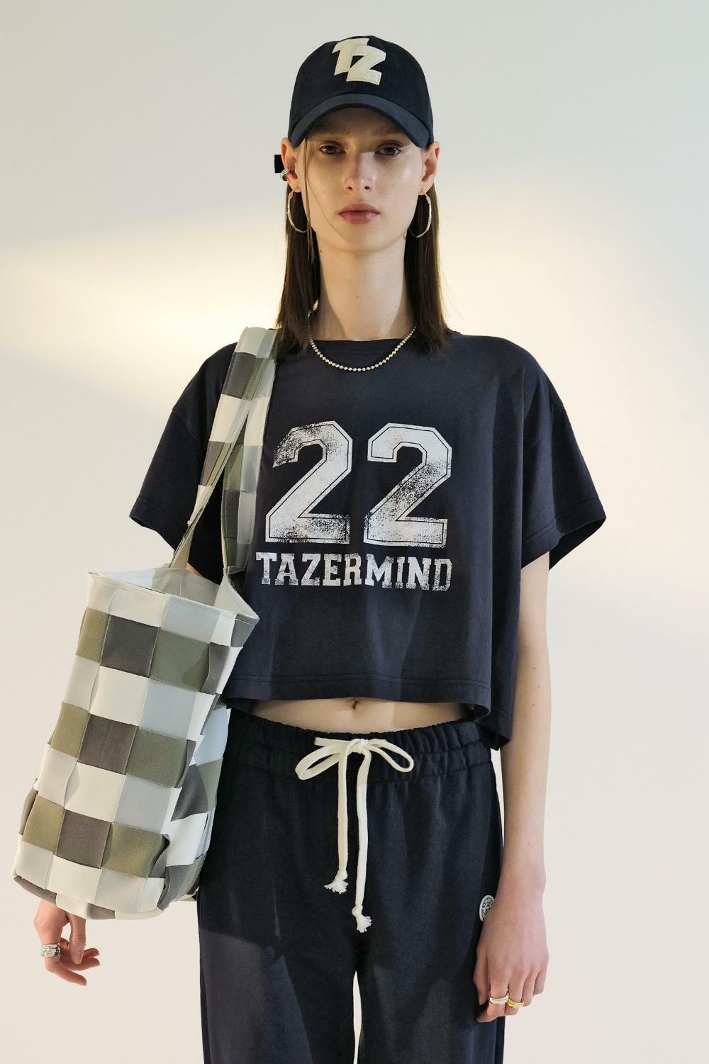 Number Crop Tee (Navy) - HAGO(하고)