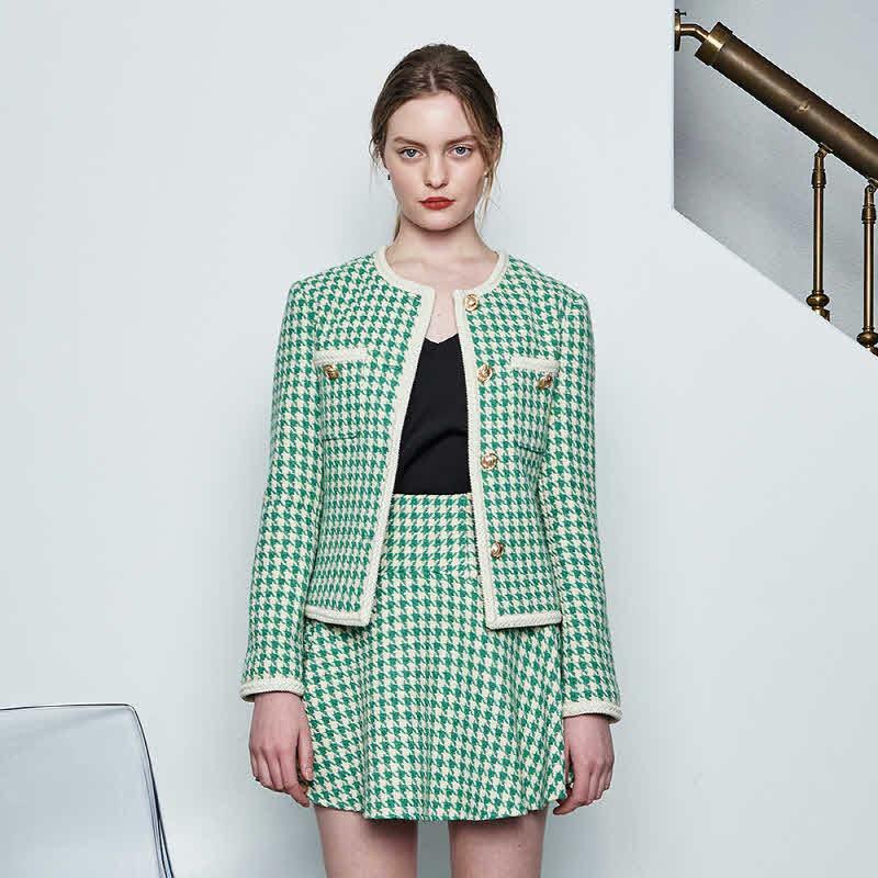 AVOCADO TWEED JACKET YELLOWISH GREEN MTBBSJK01144 - HAGO(하고)
