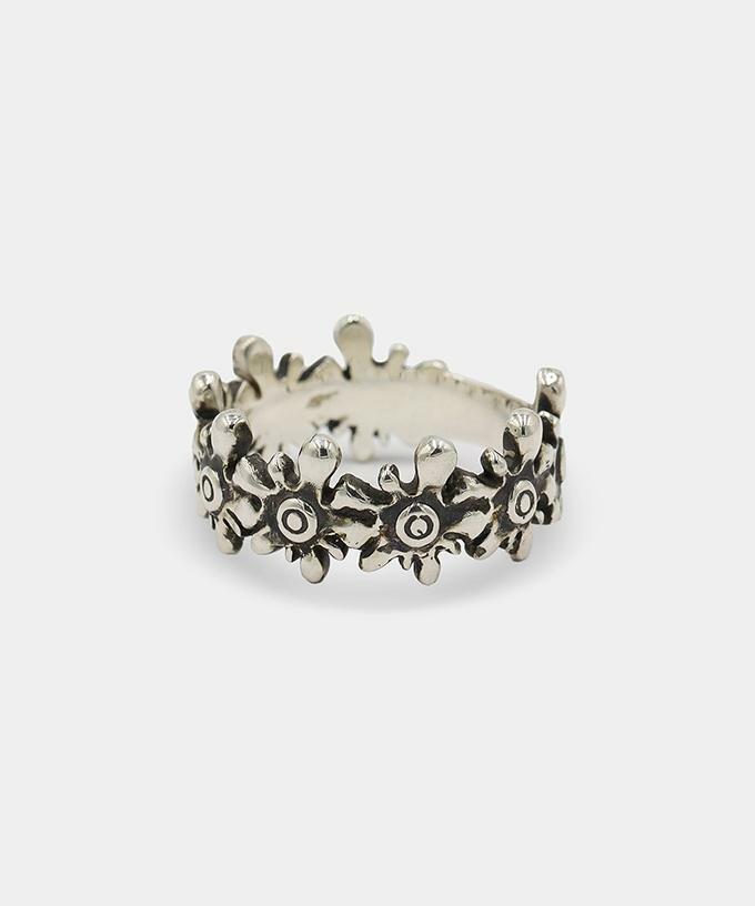 Bullet flower ring_bk (925 silver) - HAGO(하고)