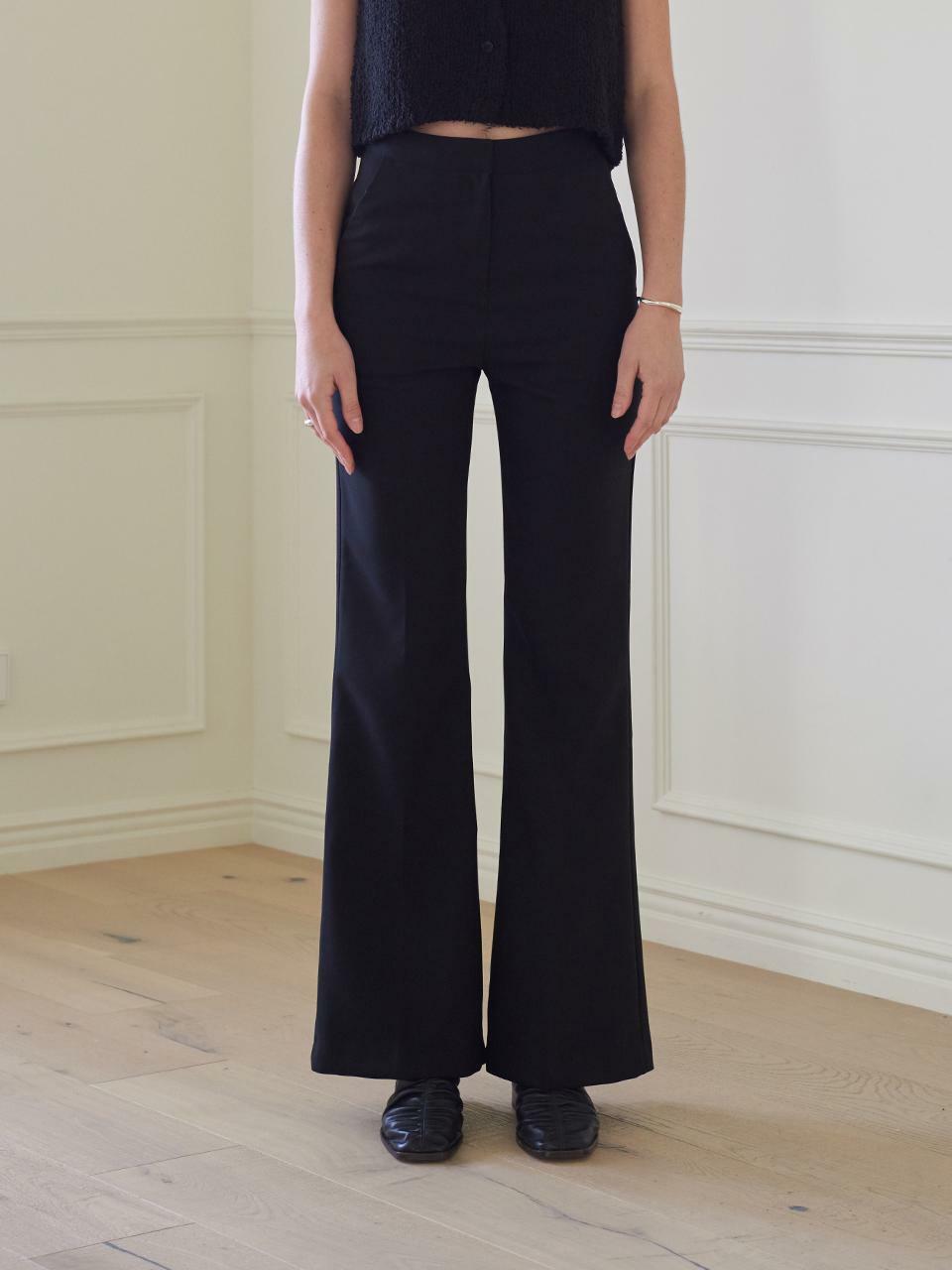 BOOTCUT SLACKS (BLACK) - 하고(HAGO)