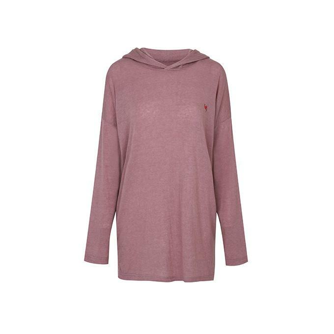 Loose Fit Logo Hoodie Deep Pink - HAGO(하고)
