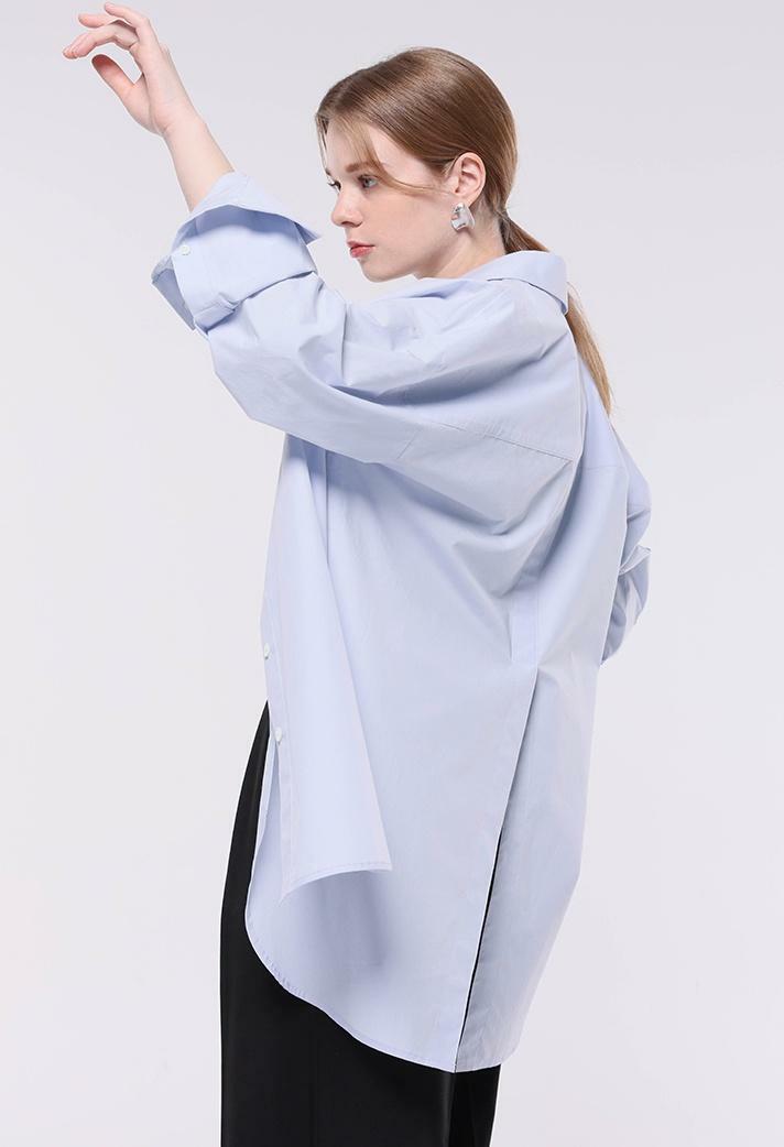 BACK SLIT SHIRT - LIGHT BLUE - HAGO(하고)