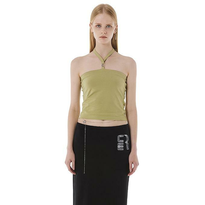 HALTER STRAP TOP / OLIVE - HAGO(하고)