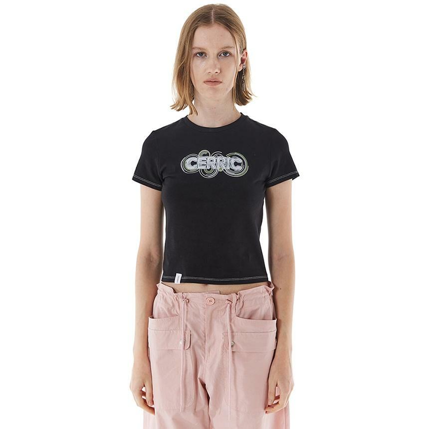 CROP ROUND HALF TOP / BLACK - HAGO(하고)