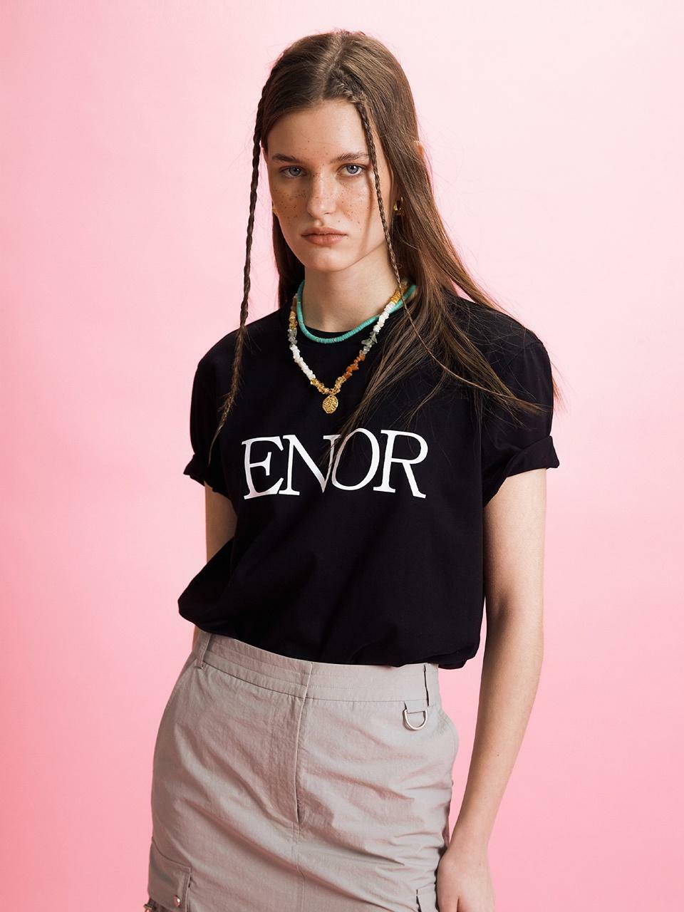 (판매X) ENOR LOGO T-SHIRT - BLACK - HAGO(하고)