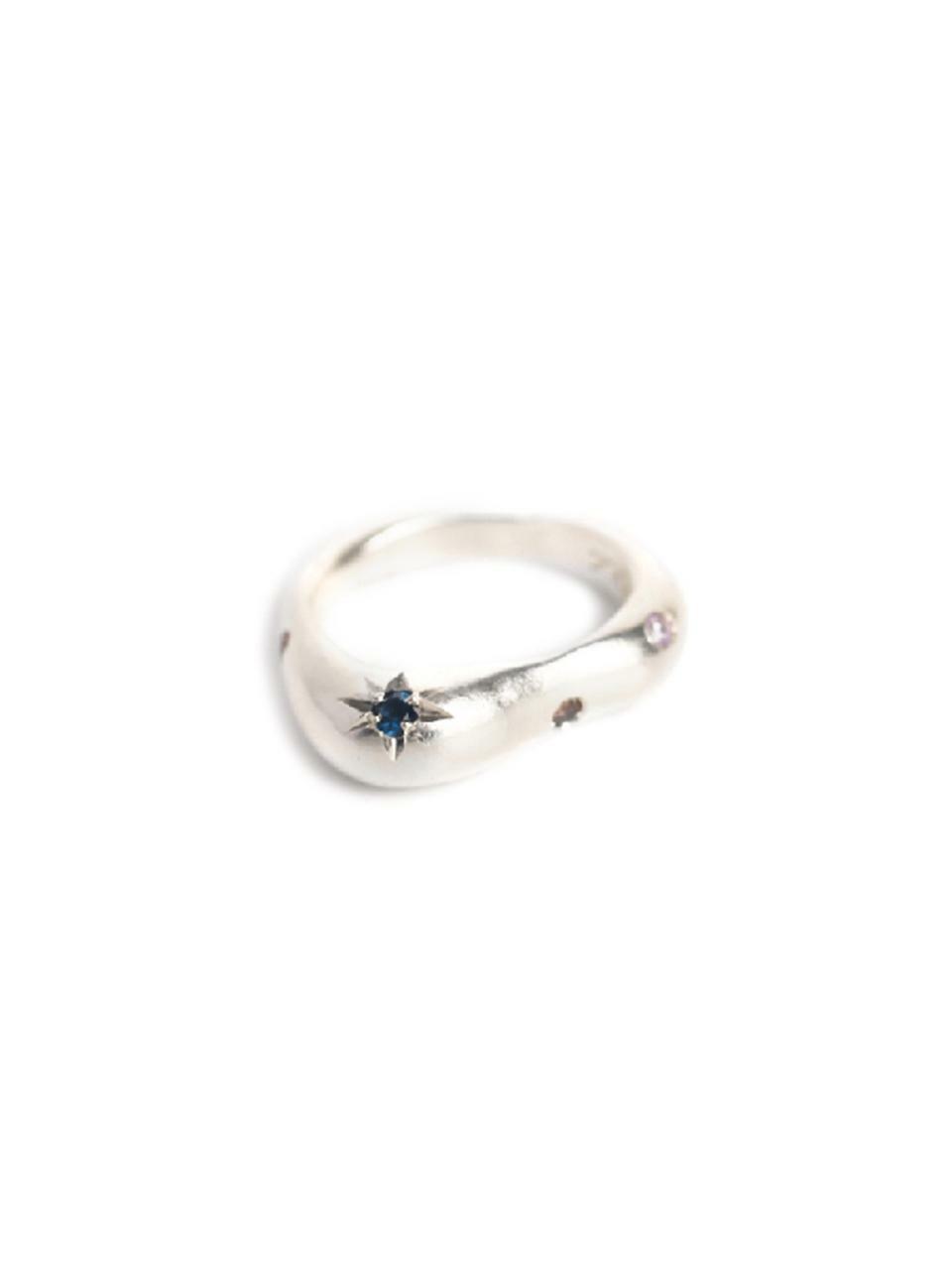 TS003 [Silver925] Colorful shooting star ring - 하고(HAGO)