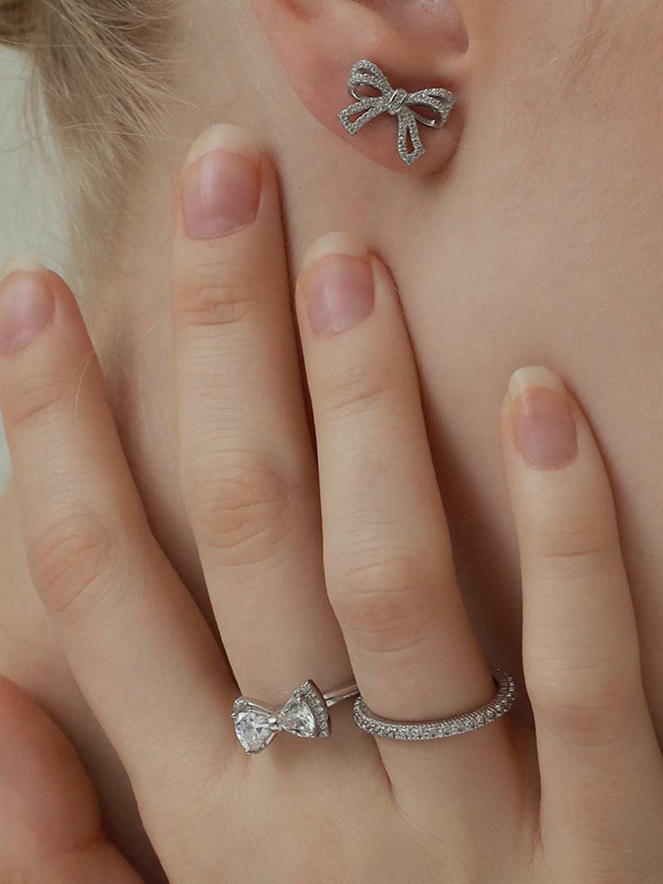 [Silver925] Hue Bow Ring - 하고(HAGO)