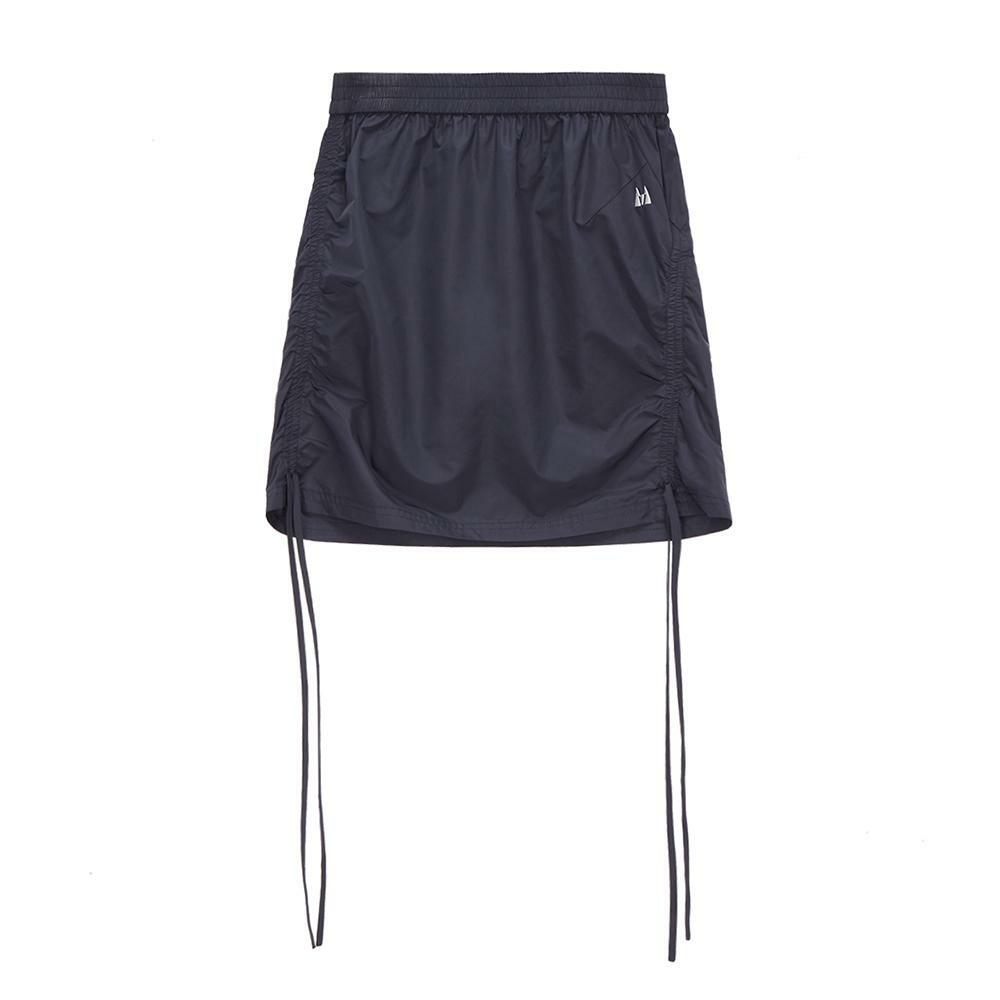 SIDE STRING MINI SKIRT IN DARK GREY - 하고