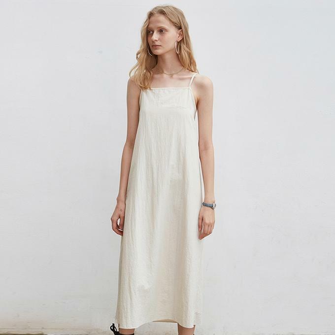 [10%중복쿠폰]MOOD SLEEVELESS LONG DRESS_CREAM - HAGO(하고)