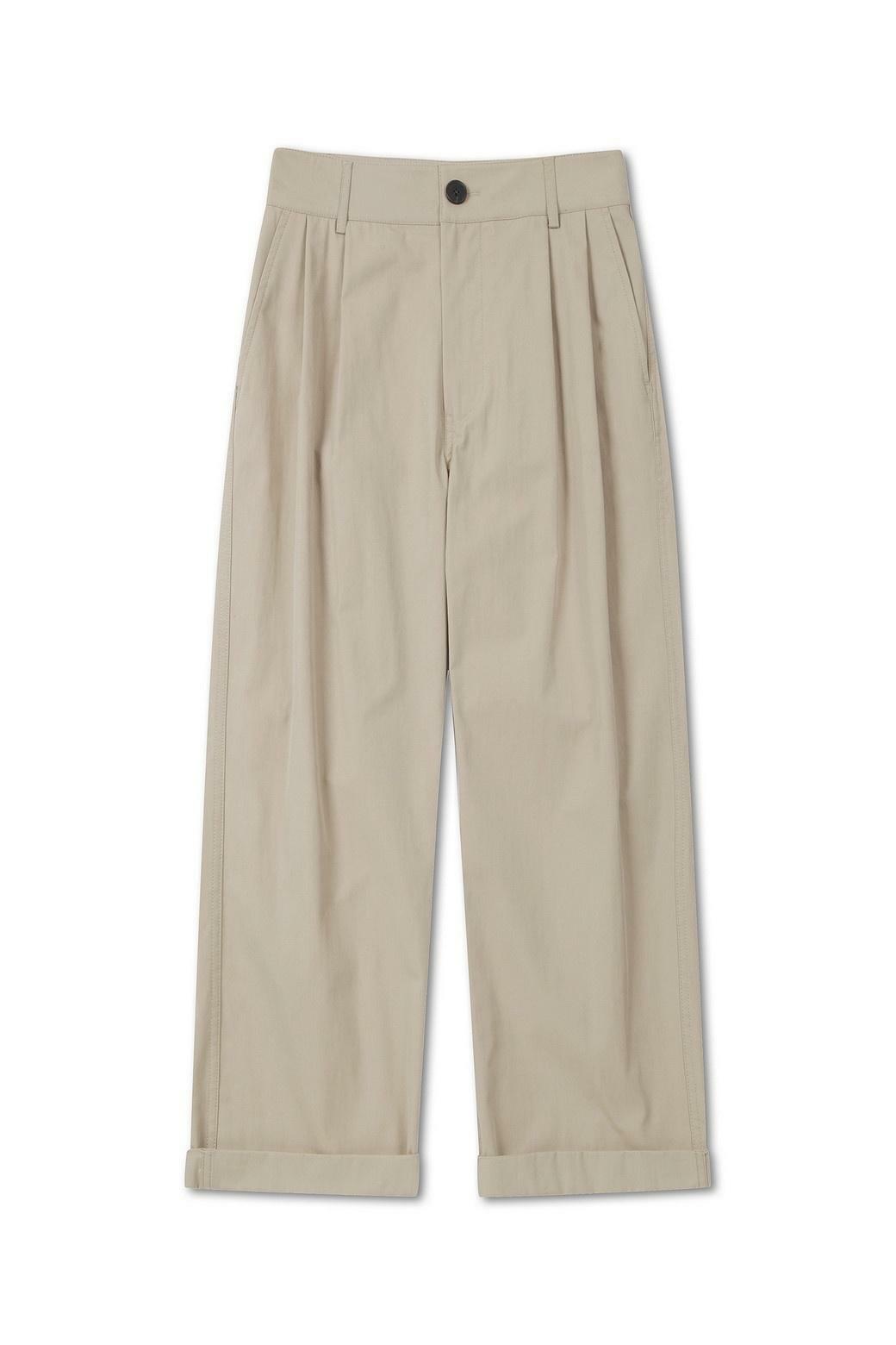 Straight Tuck pants_Soft Nut - HAGO(하고)