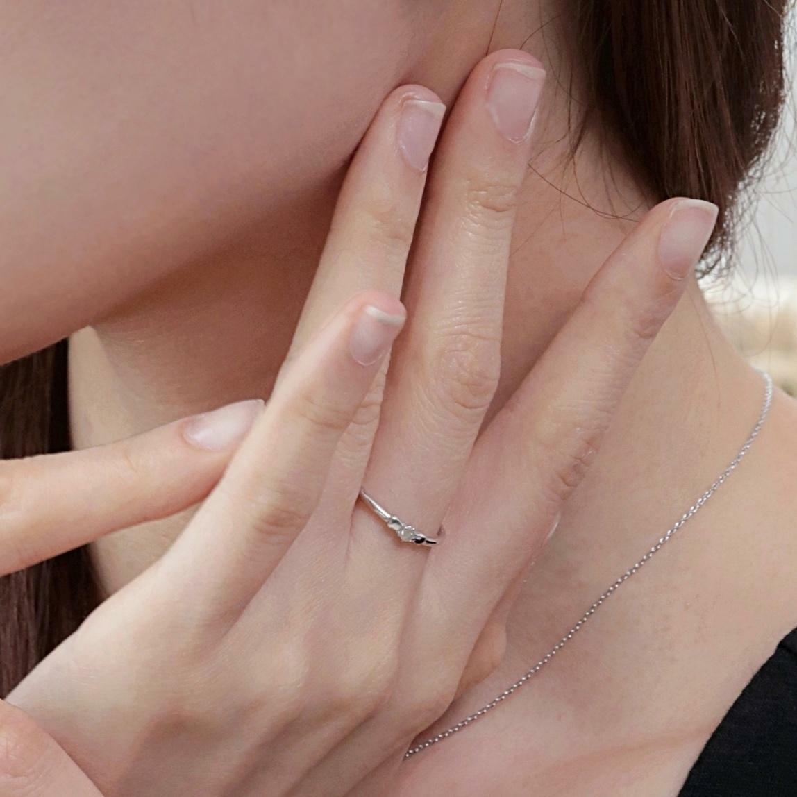 Ribbon rough diamond Ring - HAGO(하고)