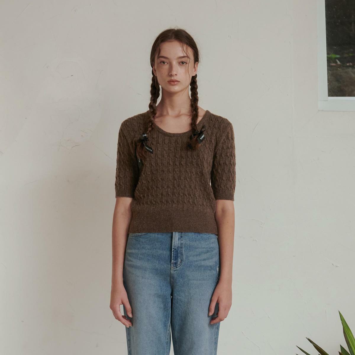 Cashmere Half Knit Brown - HAGO(하고)