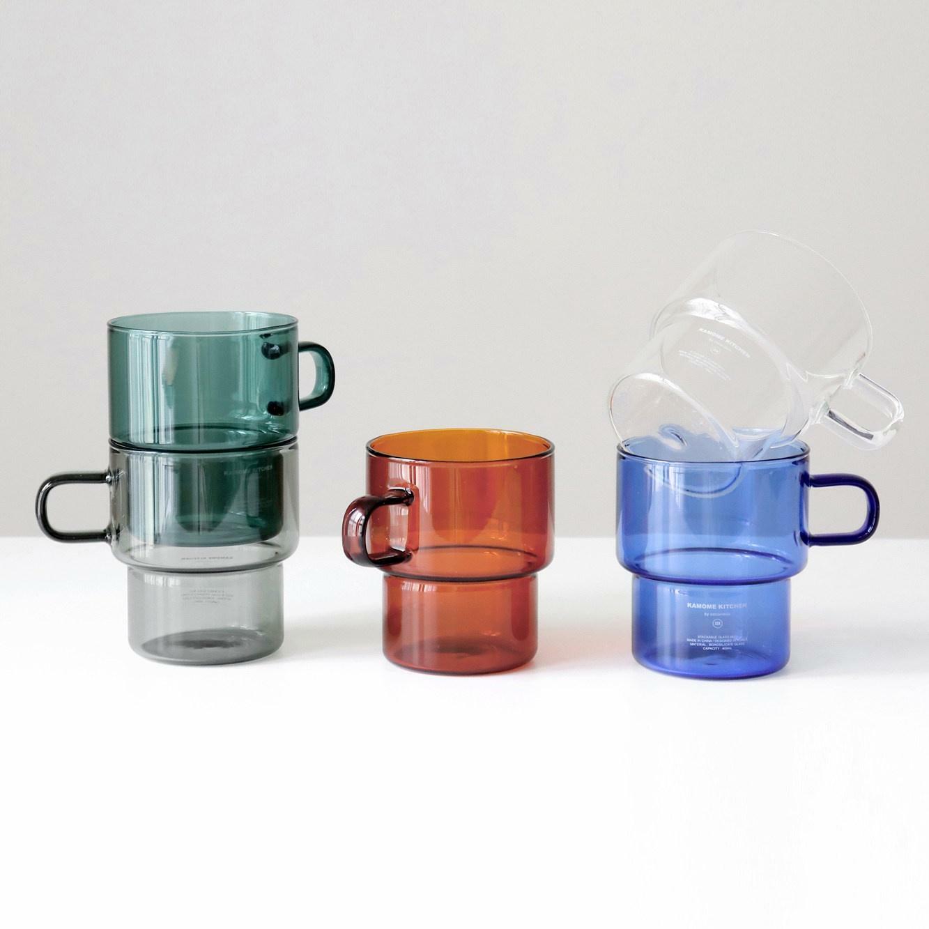 [2P세트] 카모메키친 스태커블 글라스 머그 400ml 5컬러 - HAGO(하고)
