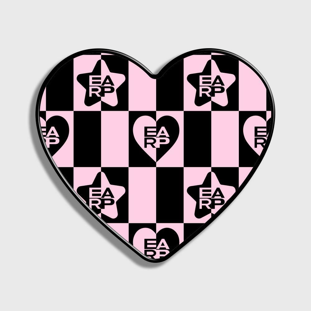 EARP CHECK PATTERN-BLACK(하트톡) - HAGO(하고)