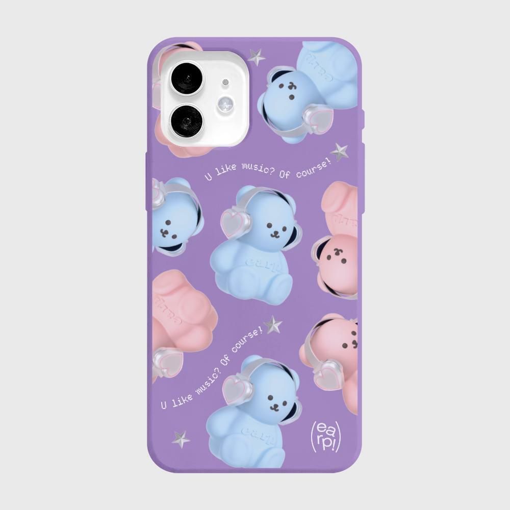 HEADSET COVY PATTERN-PURPLE(컬러젤리) - HAGO(하고)