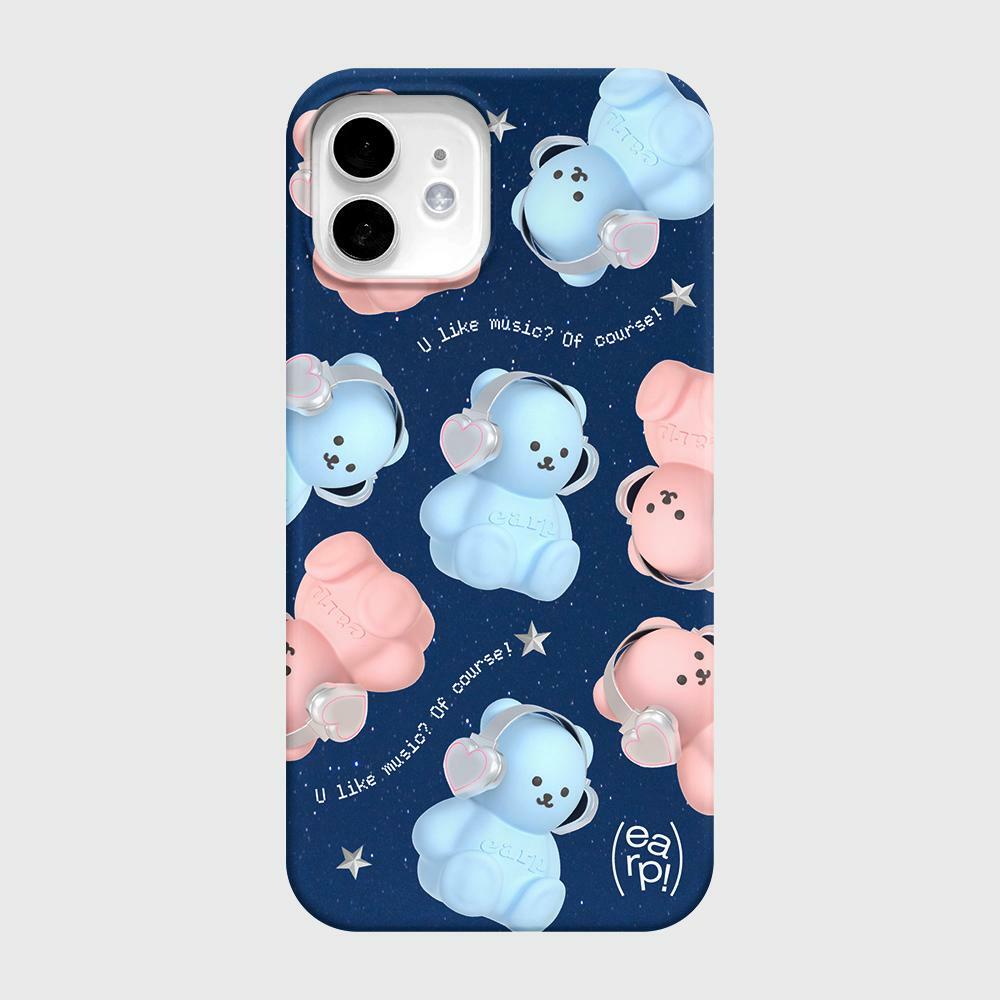 HEADSET COVY PATTERN-NAVY(하드) - HAGO(하고)