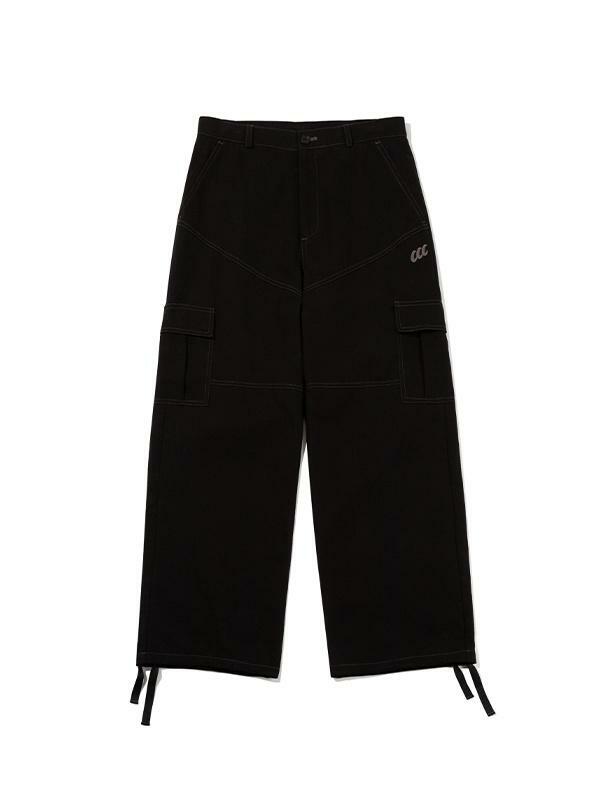 Claw daily wide string cargo pants - BLACK - HAGO(하고)