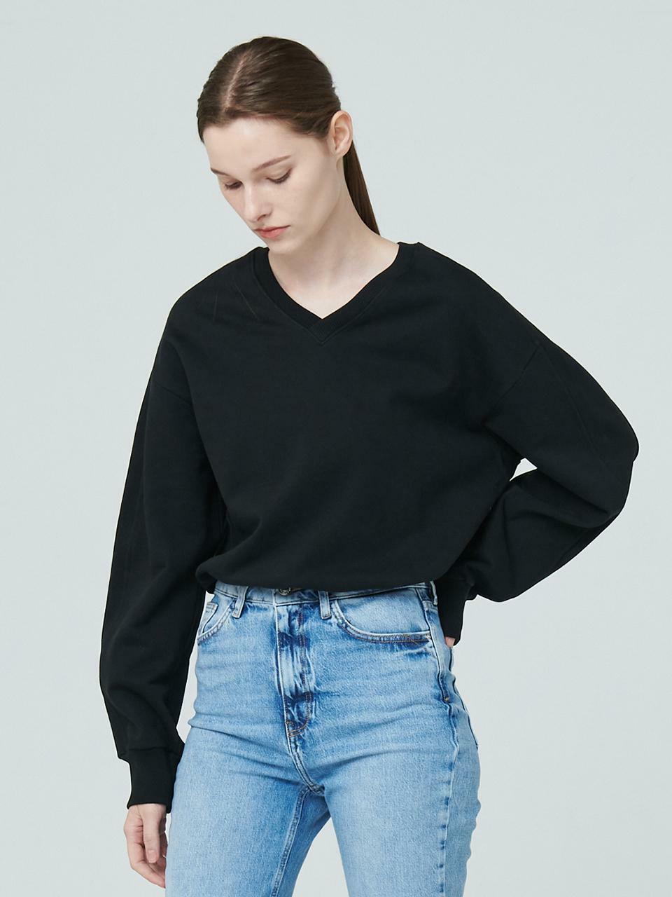 V Neck String MTM - Black - HAGO(하고)