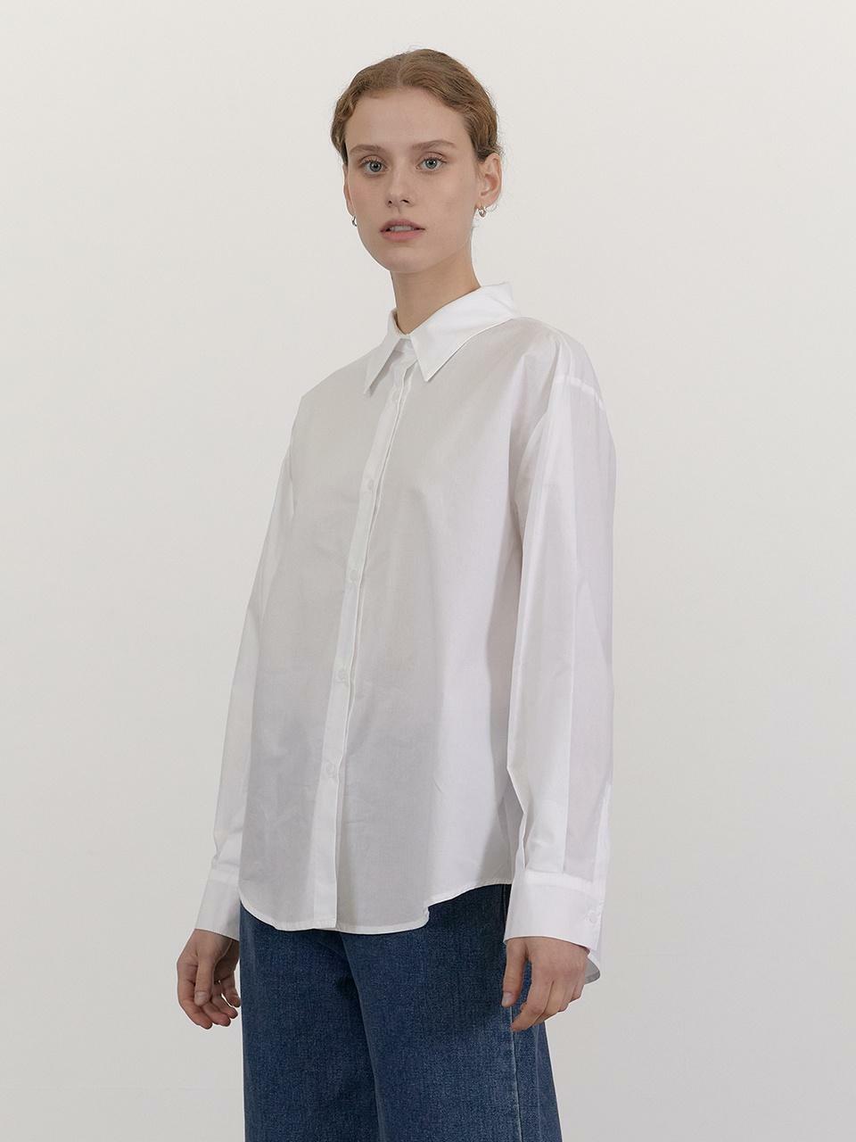 Basic long Collar Shirts _ White - HAGO(하고)