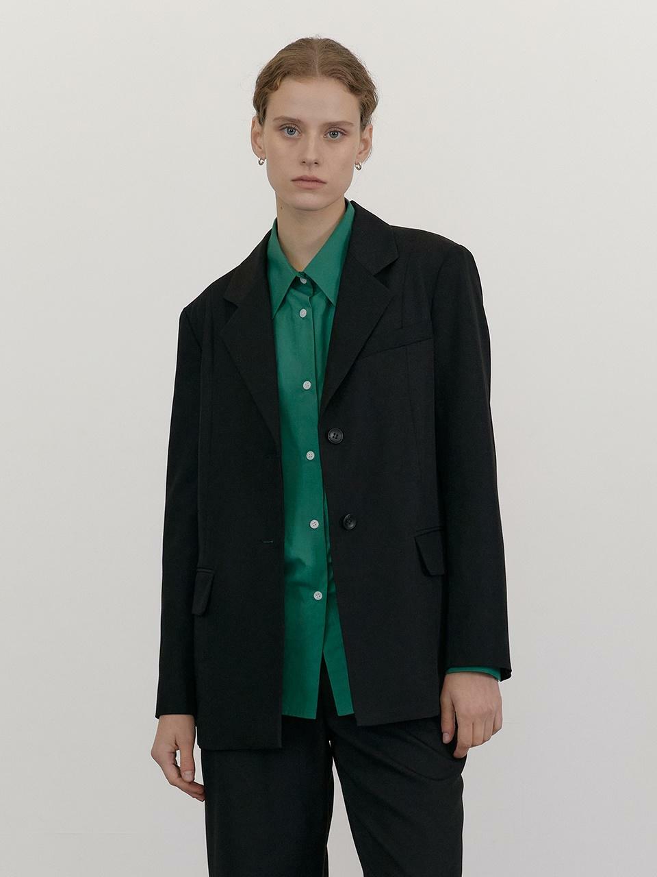 Two button jacket _ Black - 하고(HAGO)