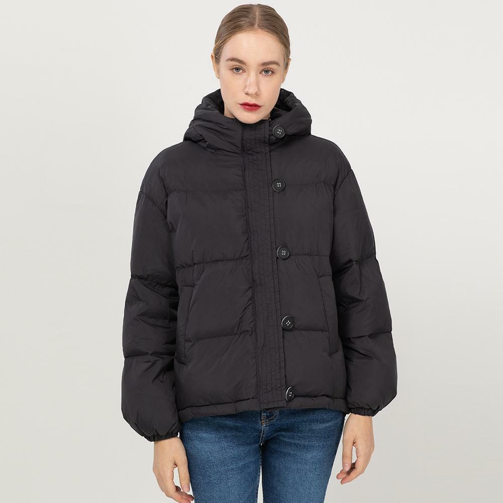 Hooded down padding - Black - 하고(HAGO)