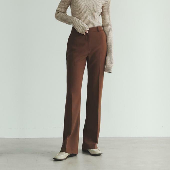 [KRISTIN] Sleek Trapez Fit Slacks cherry wood - HAGO(하고)