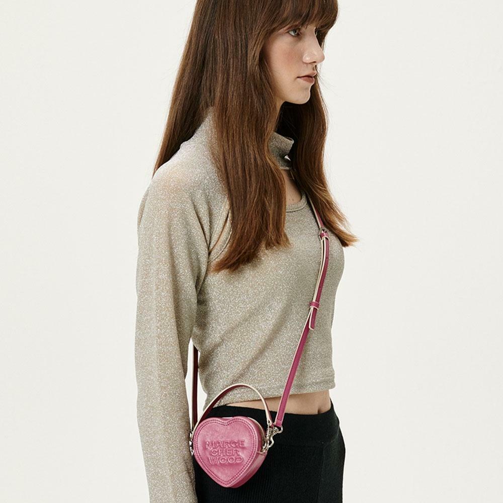 HEART POUCH_french rose crinkle - HAGO(하고)