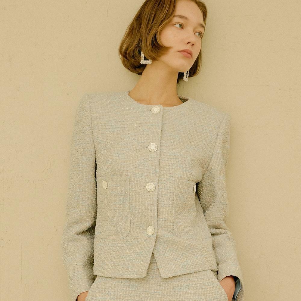 BECCA TWEED JACKET_2colors - 하고(HAGO)