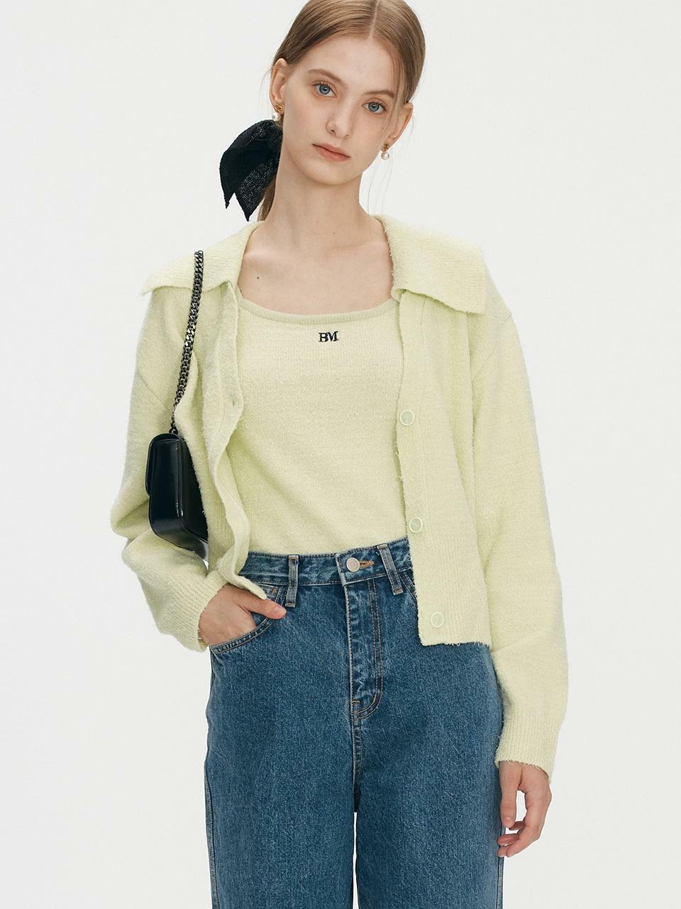 Snarl yarn cardigan set - Mint - HAGO(하고)