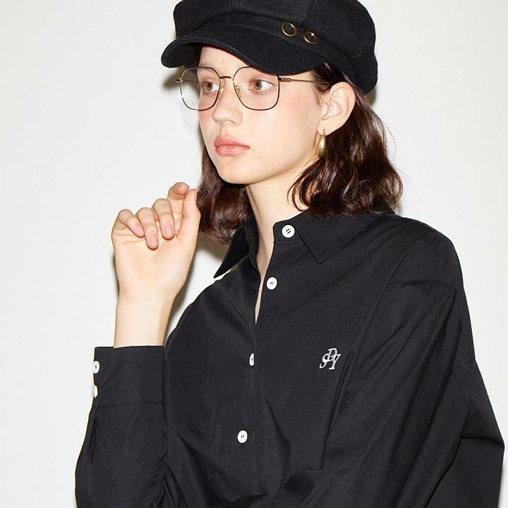 Logo Basic Shirt_Black - HAGO(하고)