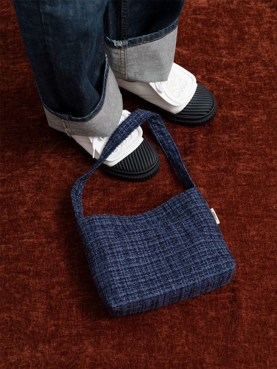 22F/W Tweed Mini Bag Navy - HAGO(하고)