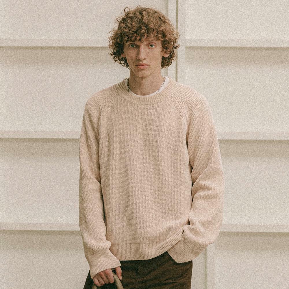 T6005 Brussels velvet boucle knit_Ivory - HAGO(하고)