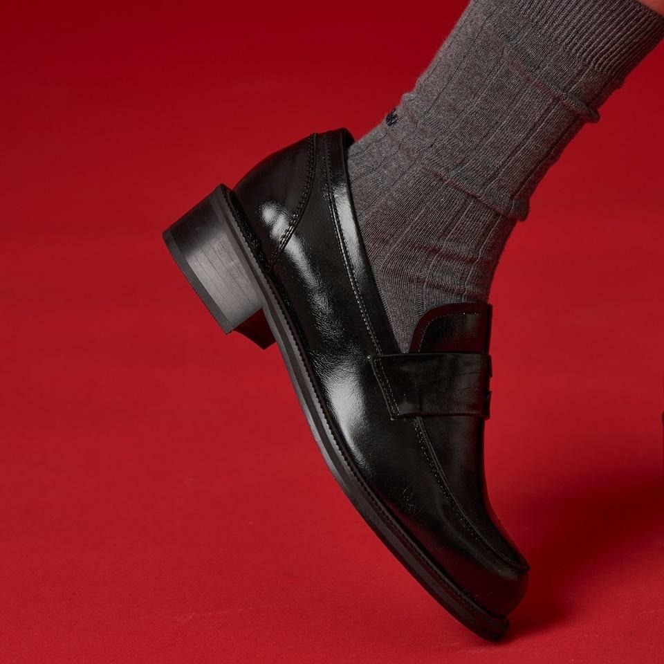 plain classic penny loafer black - HAGO(하고)