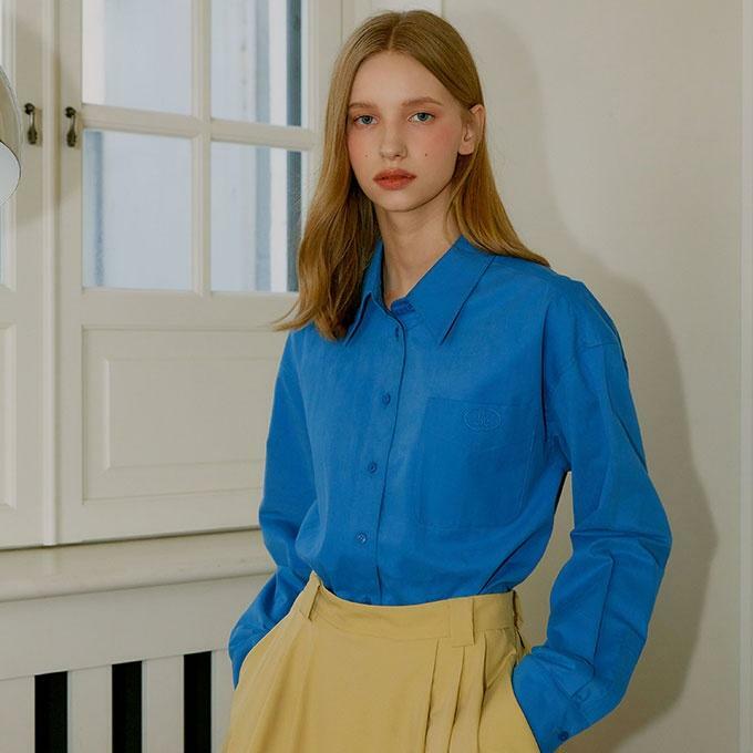 Fluffy shirt classic blue - 하고