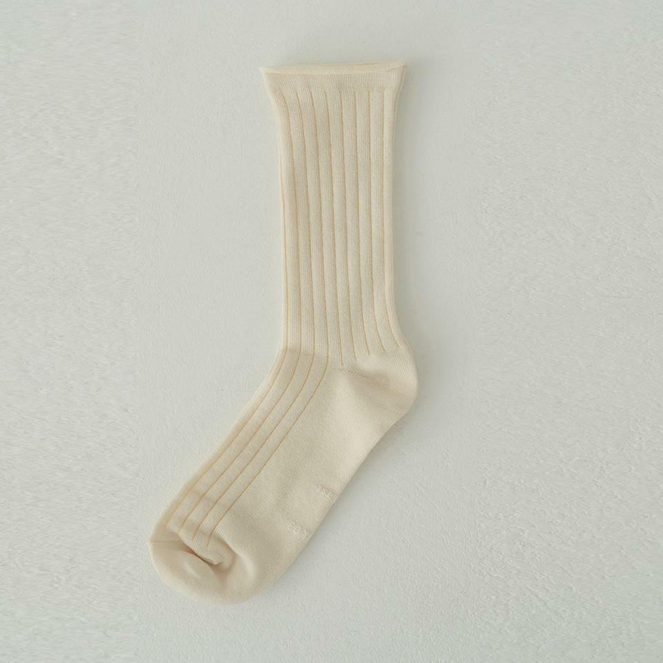 cotton rib socks (4colors) - 하고(HAGO)