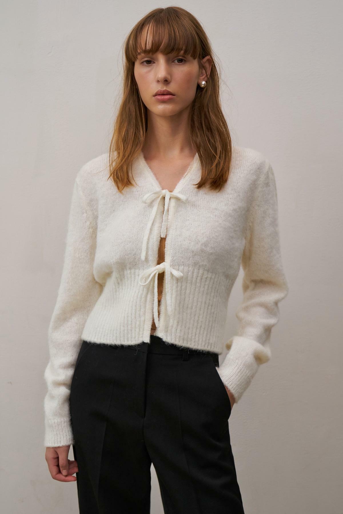 Miller String Cardigan (Ivory) - HAGO(하고)